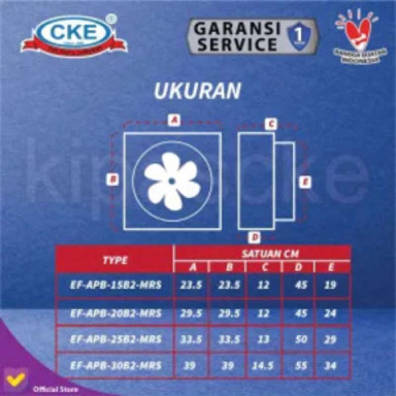 Jual Cke Exhaust Fan Shutter 12 Inch Ef-apb-30b2-mrs Kipas Eksos ...