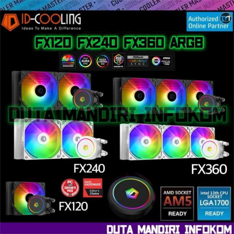 Promo Id-cooling Fx120 Fx240 Fx360 Argb - Aio Liquid Cpu Water Cooler Diskon 23% Di Seller ...