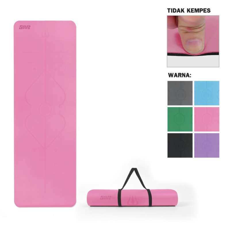 Promo Elfs Active - Matras Yoga Karet Premium Natural Rubber Mat Dark ...