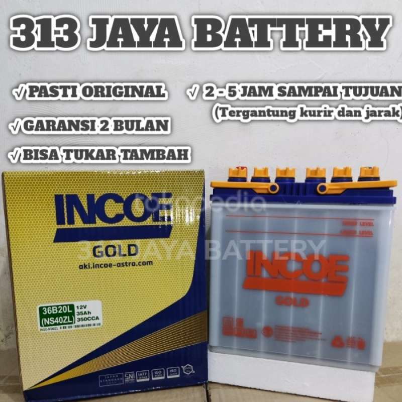 Promo Accu Aki Basah Incoe Gold Ns40zl 35amper Agya Ayla Ertiga Freed ...