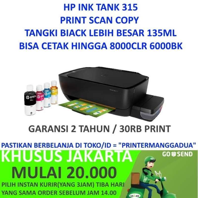 Promo Hp Ink Tank Hp All In One Print Scan Copy Printerinfus Original Diskon Di