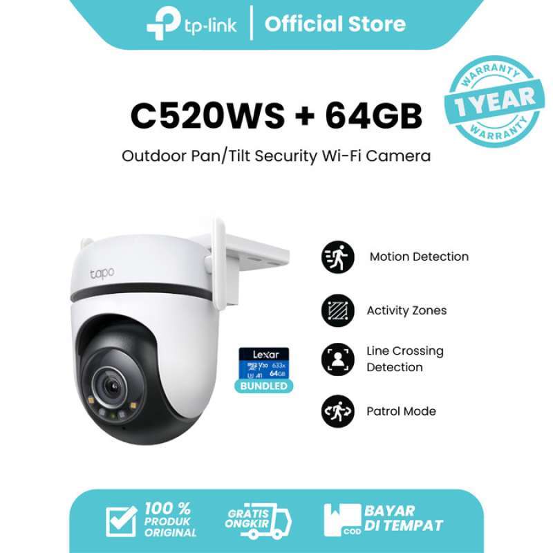 Jual Tp-link Tapo C520ws 2k Qhd Cctv Outdoor Pan/tilt Security Wi-fi Camera - Tapo C520ws Di ...