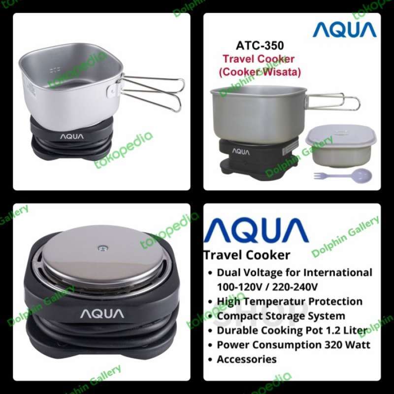 Jual Travel Cooker Dual Voltage Aqua/ Panci Listrik Dual Voltage Di ...