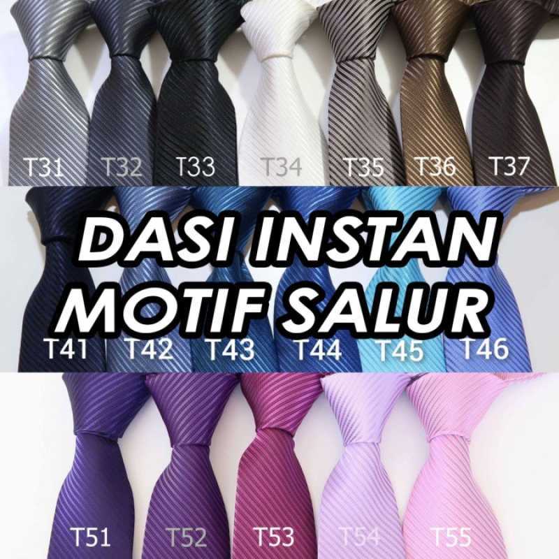 Jual Dasi Instan Pria Motif Garis Salur Warna Hitam Biru Ungu - T36 Coklat Muda Di Seller Wd ...