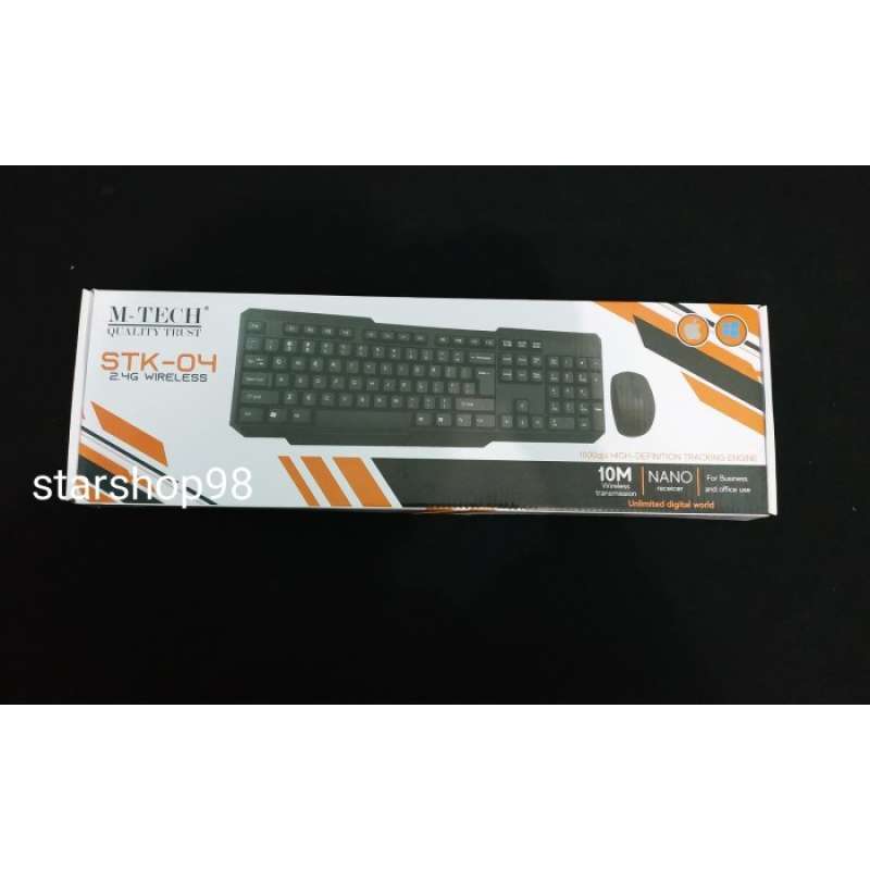 Promo Paket Keyboard Wireless Mouse Mtech Stk-04 M-tech Stk04 Combo ...