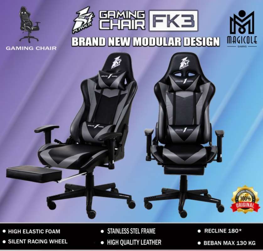 Promo 1stplayer Gaming Chair - Model Fk3 (black Gray) - Kursi Gaming Diskon 23% Di Seller Lepimu ...