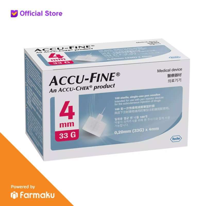 Promo Accu-fine Pen Needle / Jarum Insulin 33g 4mm By Accu-chek Diskon ...
