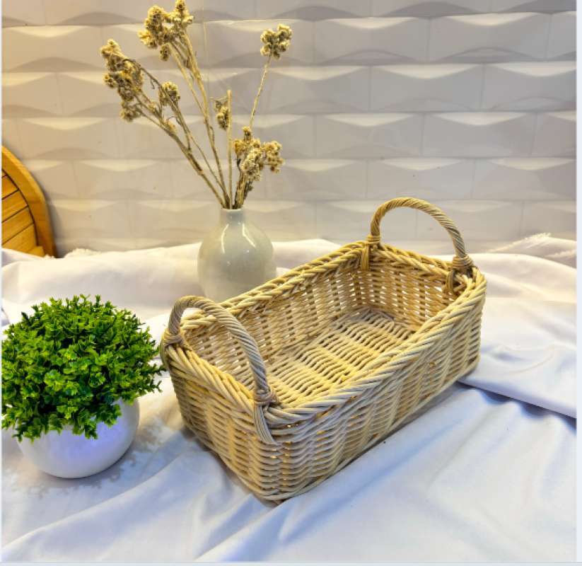 Jual Keranjang Storage Box Multifungsi Anyaman Rotan Rattan Persegi ...