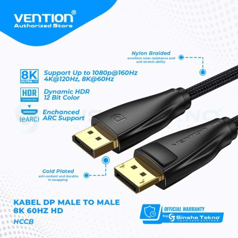 Promo Kabel Dp Display Port Male To Male 8k 4k Uhd Hdr 240 144hz - (dt) Hcd, 1 Meter Diskon 23% ...