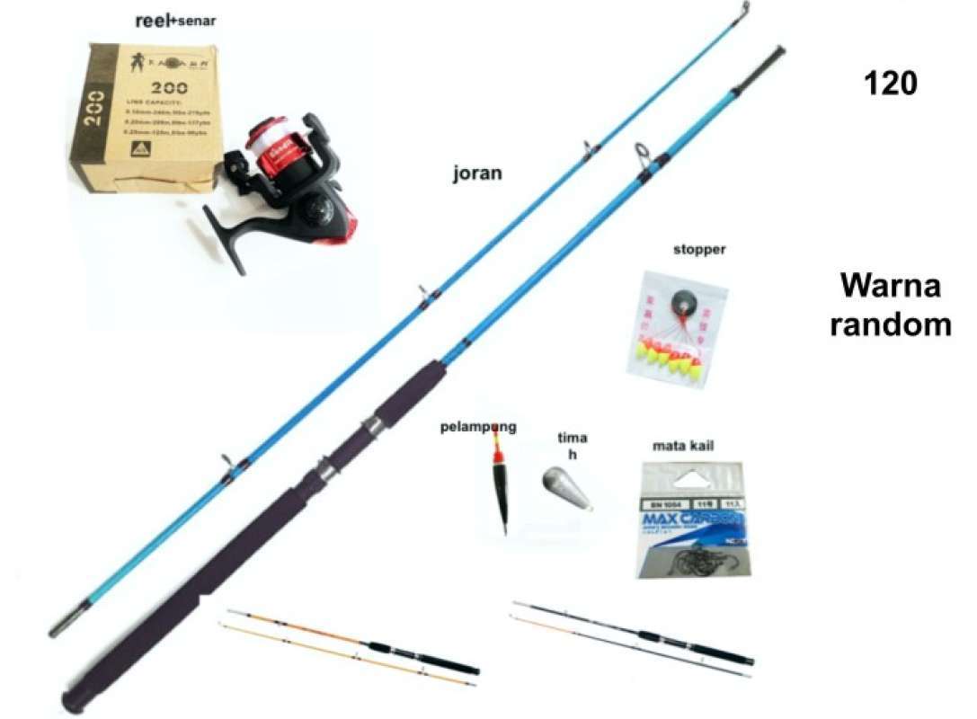 Promo Joran Pancing Set Sambung Dua Komplit Dan Siap Pakai Ukuran 120 ... Promo Joran Pancing Set Sambung Dua Komplit Dan Siap Pakai Ukuran 120 ...