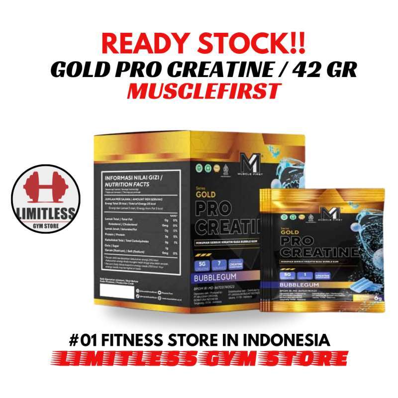 Jual M1 Pro Gold Creatine 42g 42 Gr Muscle First Kreatine Monohydrate 7 Servings - Tropical ...