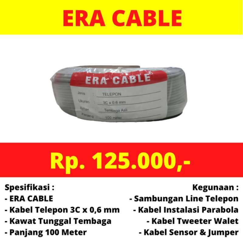 Promo Kabel Tweeter Walet 100 Meter, Cable Telepon Telpon Isi 3 Tembaga ...