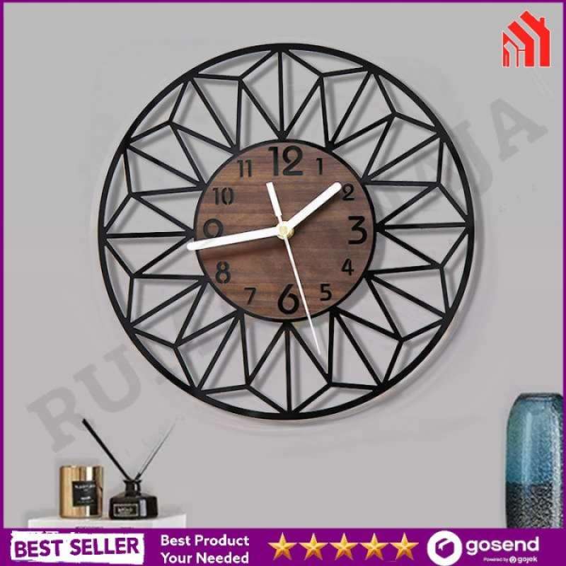 Promo Jam Dinding Bulat Minimalis Unik Rumah Ruang Tamu Silent Dekorasi ...