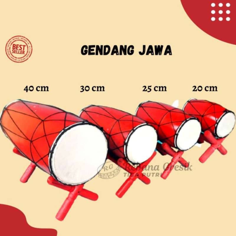 Jual Alat Musik Kendang Gendang Jawa 40 Cm Anak Bahan Kayu - 25cm ...