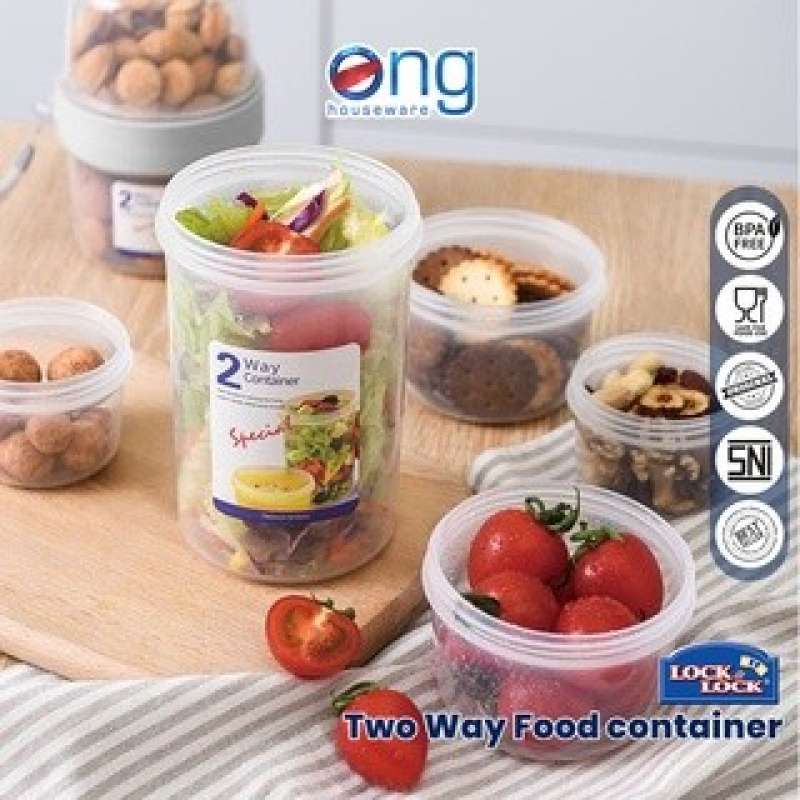 Promo Two Way Container Wadah Tempat Bekal Makan Dua Sisi Korean ...