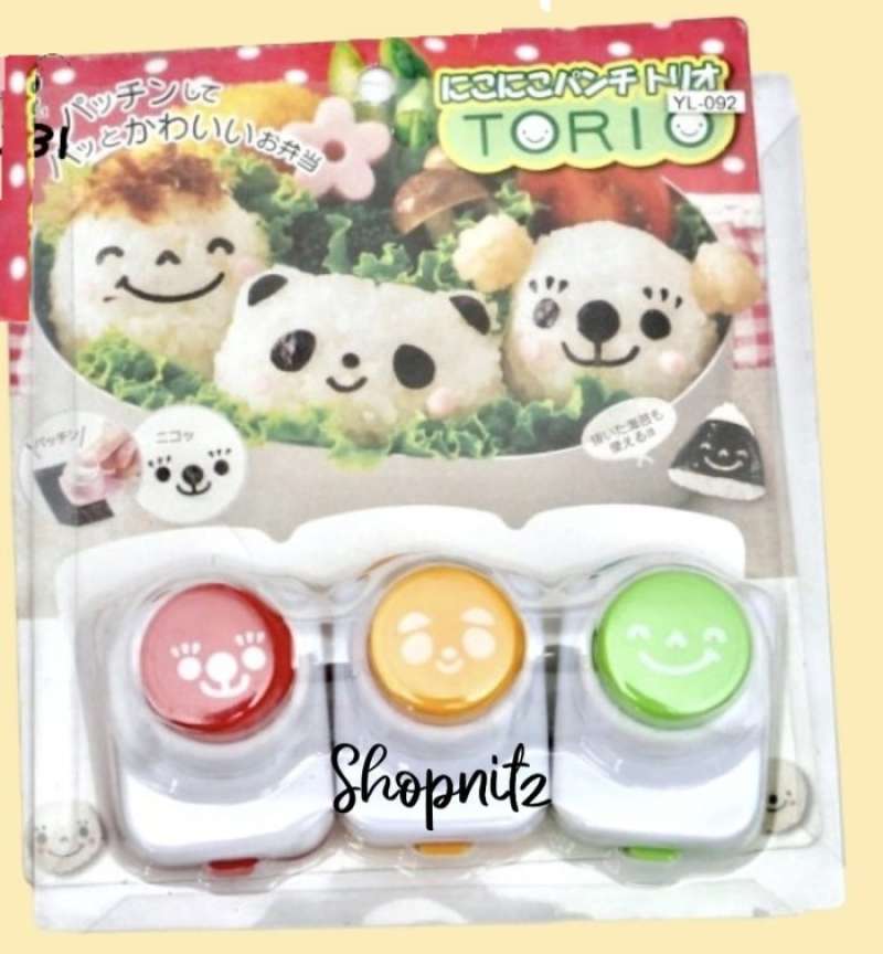 Jual Nori Puncher 3 Face Cetakan Bento Seaweed Food Mold Vegetable ...