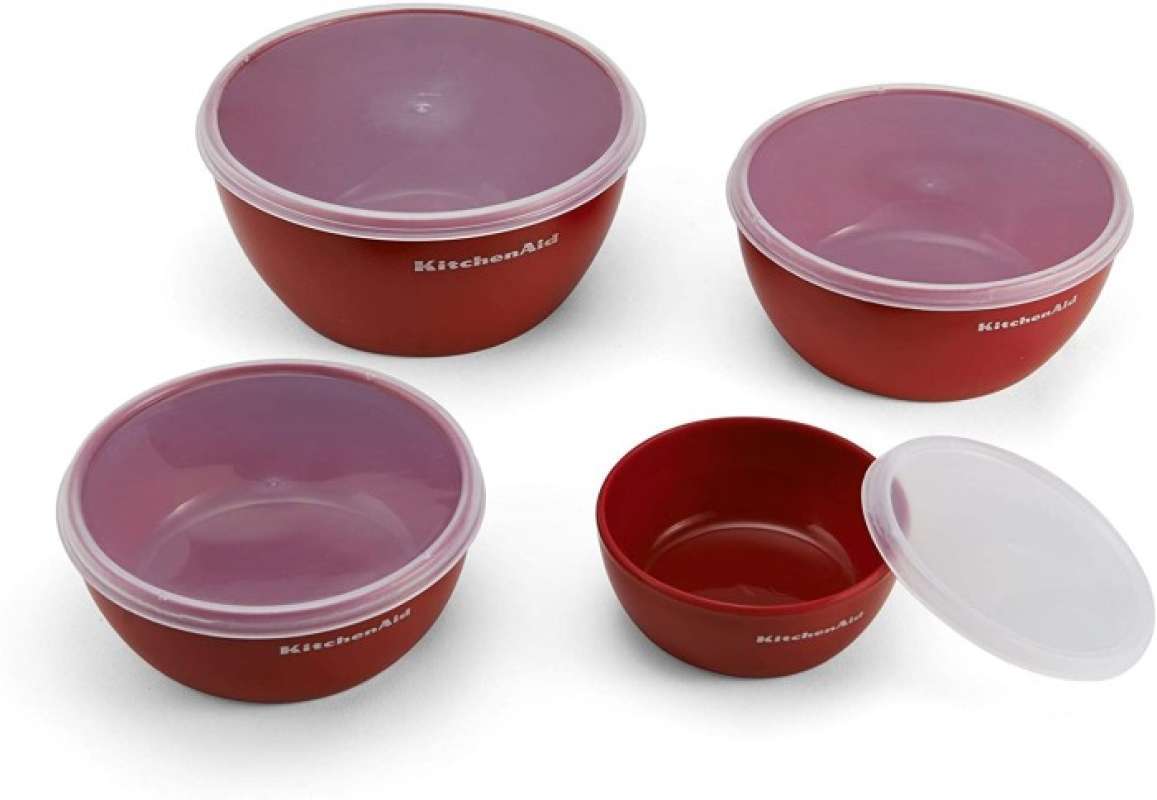 Jual Kitchenaid - Classic Prep Bowls With Lids, Set Of 4 - Empire Red ...