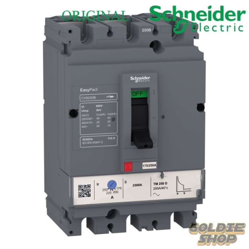 Jual Gold Schneider Original Mccb Cvs 100-250b 25ka Tm100d 3p3d 0724 ...