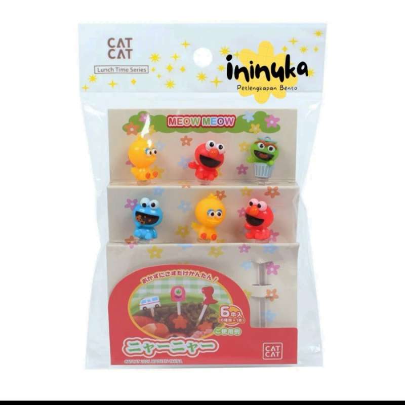 Jual Tusukan Bento Food Pick Elmo Sesame Street - 6 Pick Fullpack Di ...