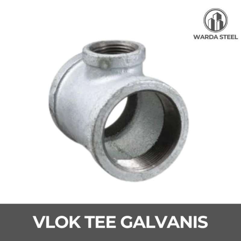 Jual Vlok Tee Galvanis 1 1/2 X 1/2 - Reducer Te T Besi Drat 1 1/2 X 1/2 ...