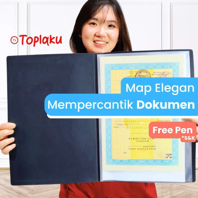 Jual Toplaku Clear Holder Map Dokumen Besar Anti Air F4 File Keeper ...