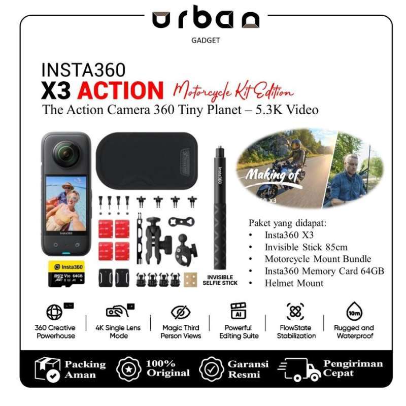 Jual Insta360 One X3 Action Camera Waterproof Insta 360 One X3 ...
