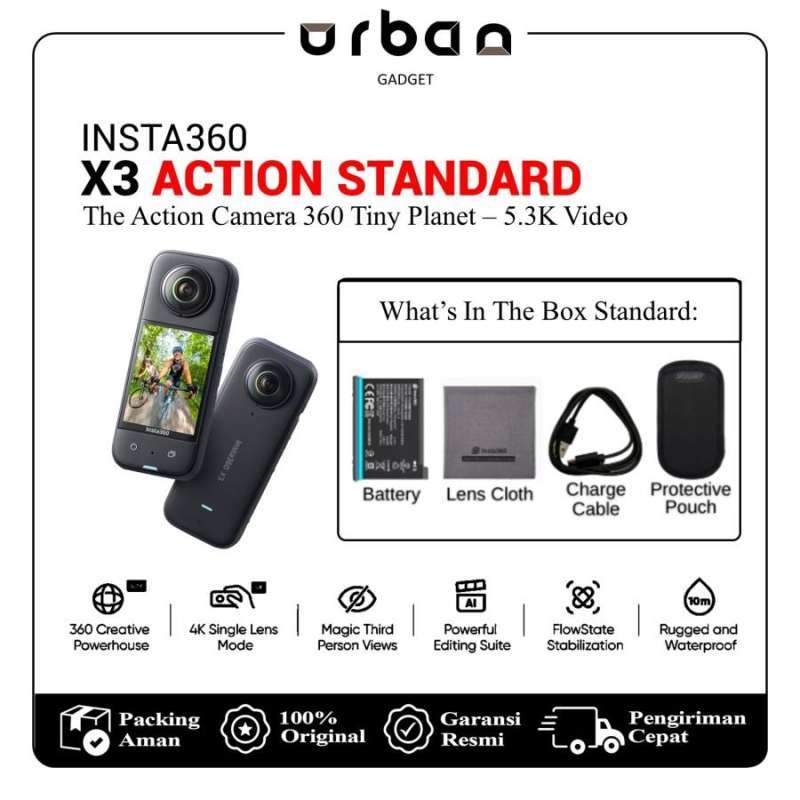 Jual Insta360 One X3 Action Camera Waterproof Insta 360 One X3 ...