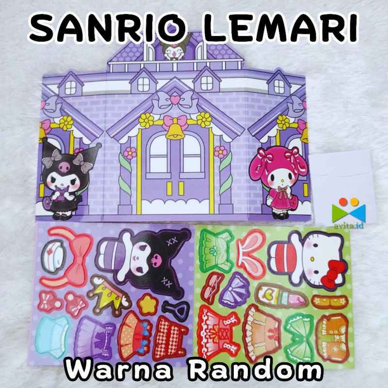 Jual Diy Sanrio Labubu Dress Up Diy Paper Doll Sanrio Labubu Diy Baju ...