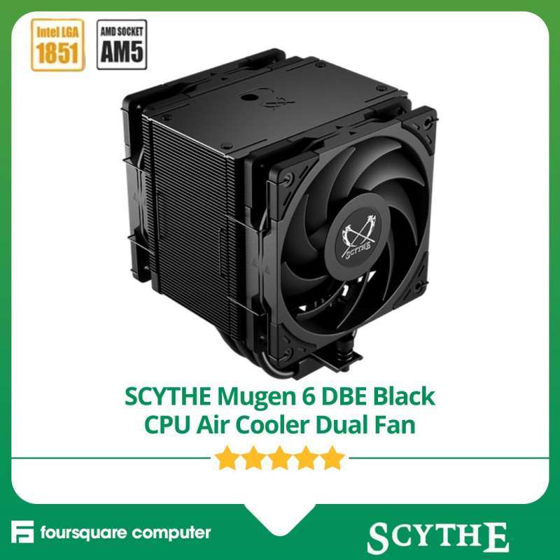 Jual Scythe Mugen 6 Dbe Black Cpu Air Cooler Dual Fan Di Seller ...