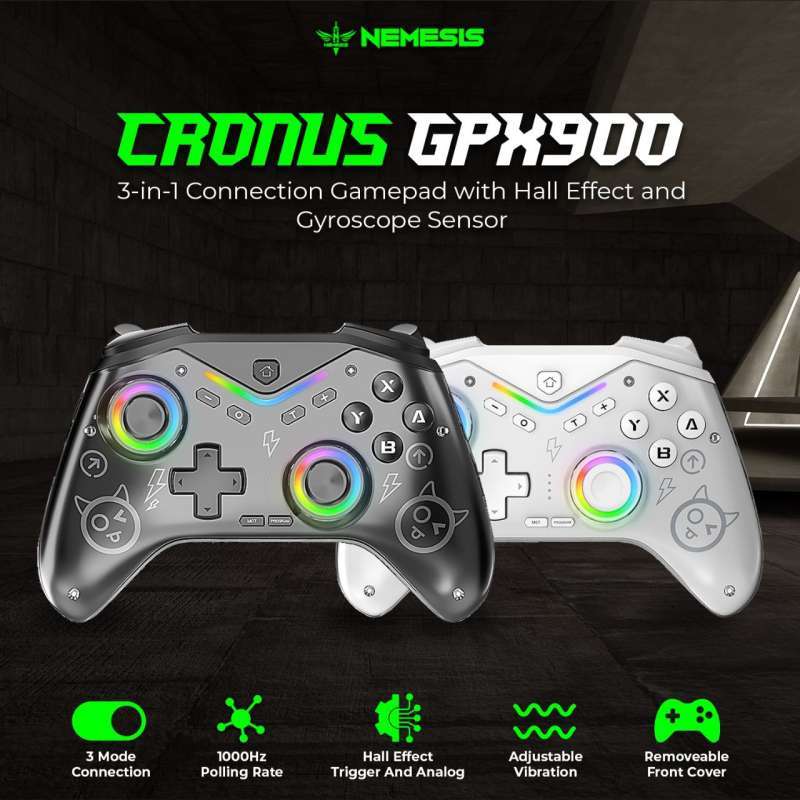Promo Nyk Nemesis Cronus Gpx900 Gpx-900 Rgb Led Wireless Gamepad 3in1 ...