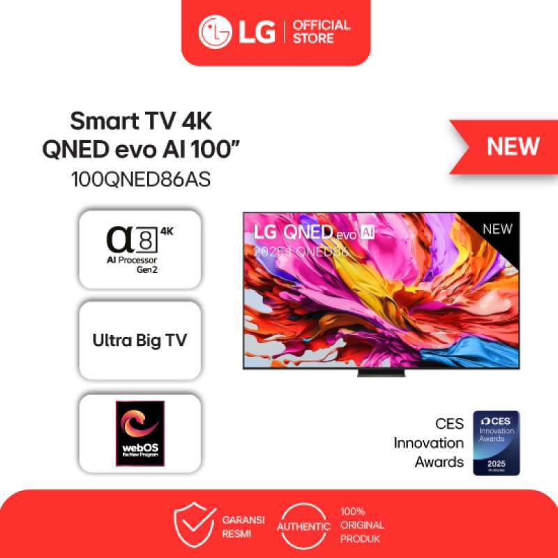 Promo Lg Smart Tv 4k 100 Inch Lg Qned Evo Ai Qned86 2025 - Dolby Vision ...