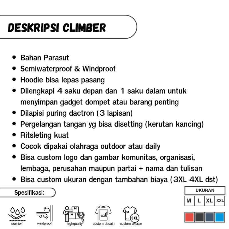 Jual Jaket Gunung Pria Custom Hse Safety K3 Tebal Windbreaker Sportwear ...