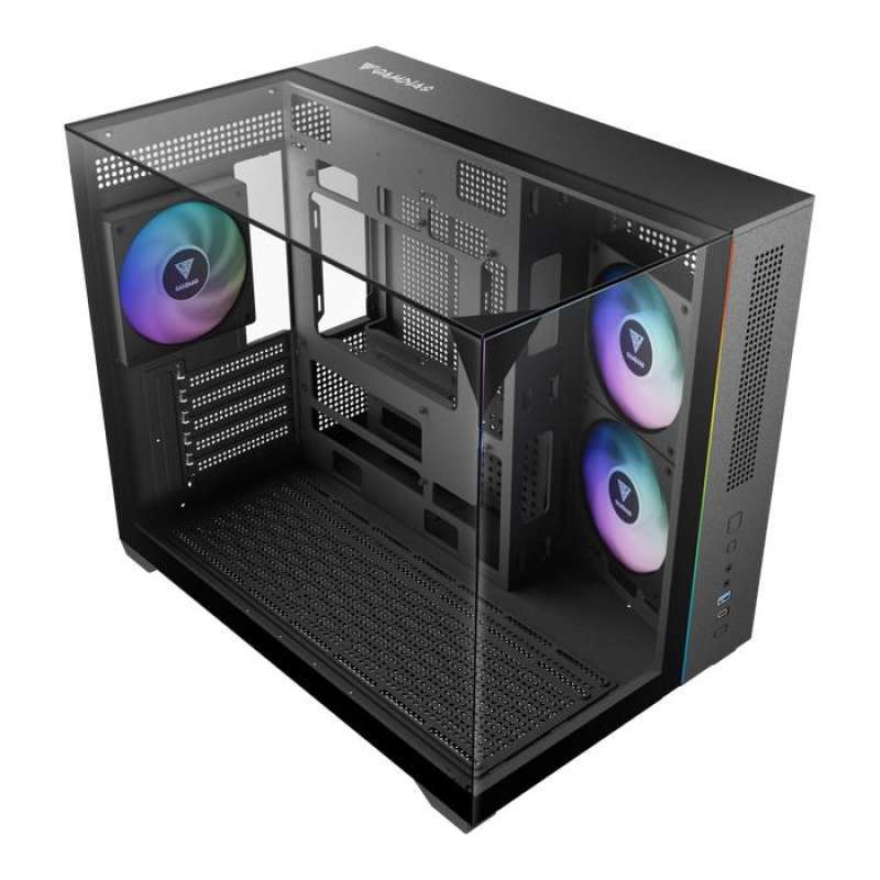 Jual Gamdias Atlas M3m Panoramic M-atx Pc Case | 3x Argb Pwm Fans Di ...
