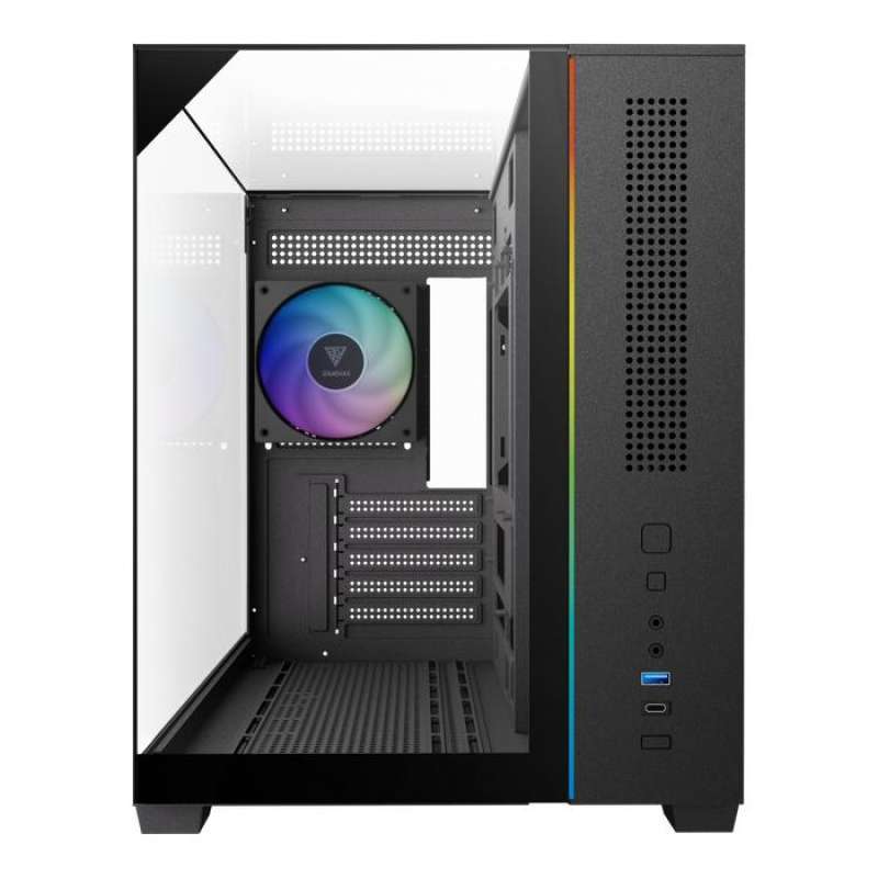 Jual Gamdias Atlas M3m Panoramic M-atx Pc Case | 3x Argb Pwm Fans Di ...