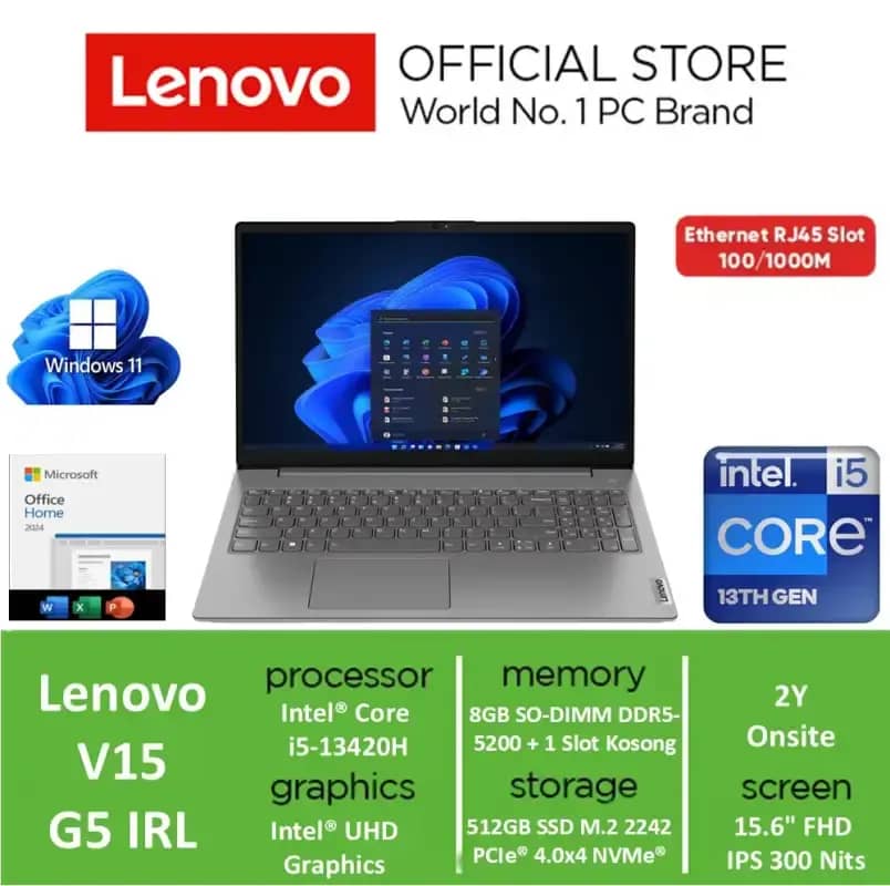 Promo Lenovo Lenovo V15 G5 Irl 8pid|| Intel Core I5-13420h 8gb 512gb ...