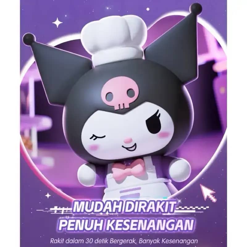 Promo Blokees Sanrio Kuromi Dadoos Fun Collection Magical Kuromi (1pcs ...