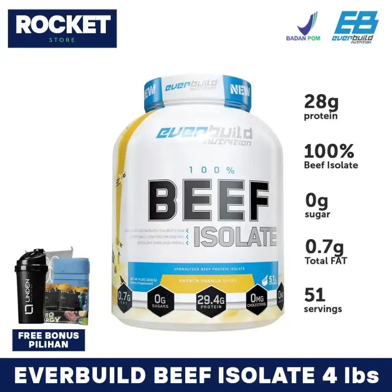 Jual Everbuild Beef Isolate 4 Lbs – Hydrolyzed Beef Protein Isolate ...