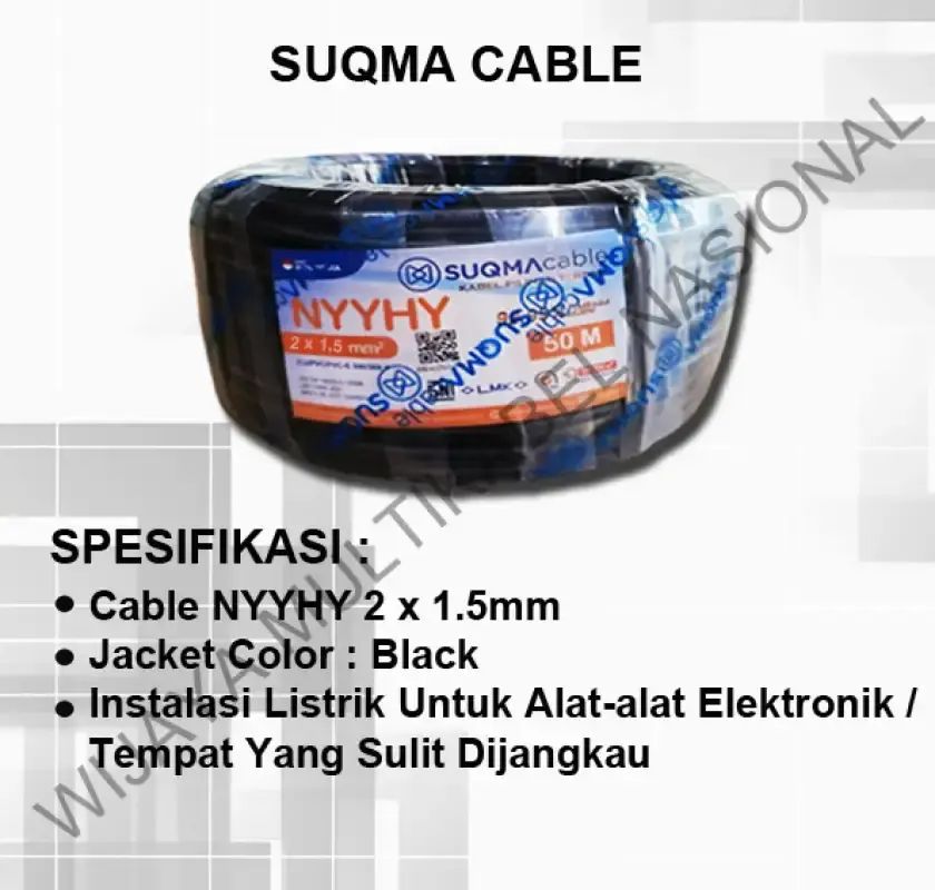 Jual Suqma Cable - Nyyhy 2 X 1,5mm (50 Meter) - Kabel Listrik Tembaga ...