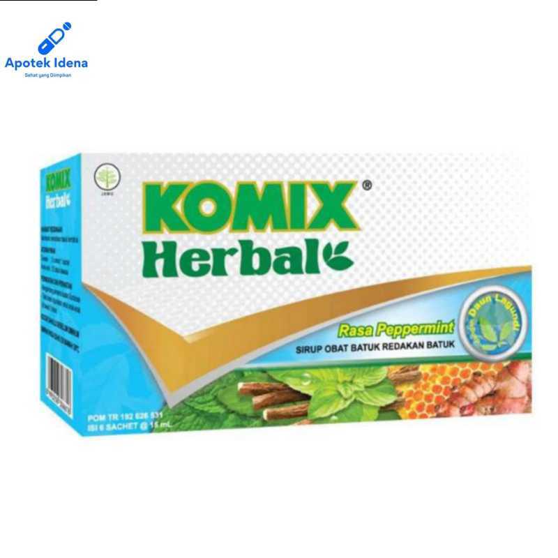 Jual Komix Herbal All Varian Obat Batuk Berdahak (1 Box 6 Sachet ...