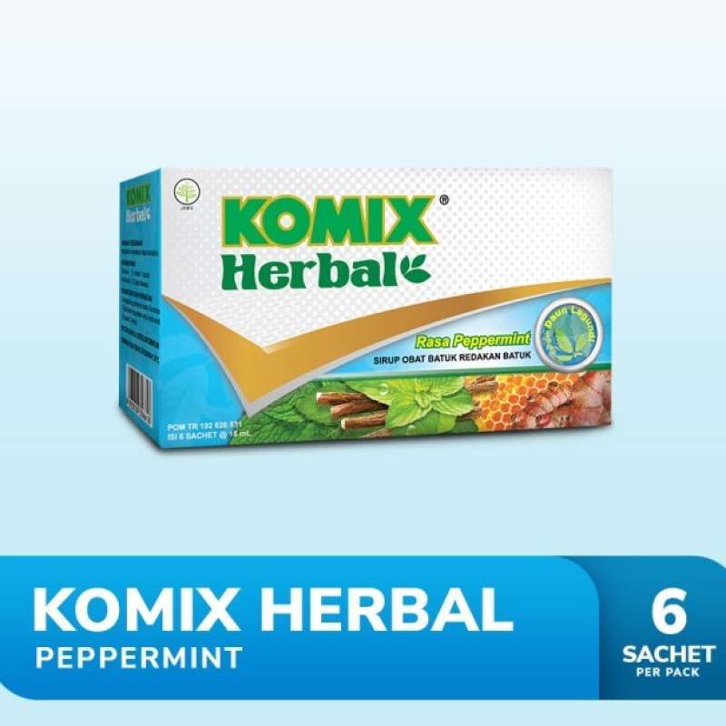 Jual Komix Herbal All Varian Obat Batuk Berdahak (1 Box 6 Sachet ...