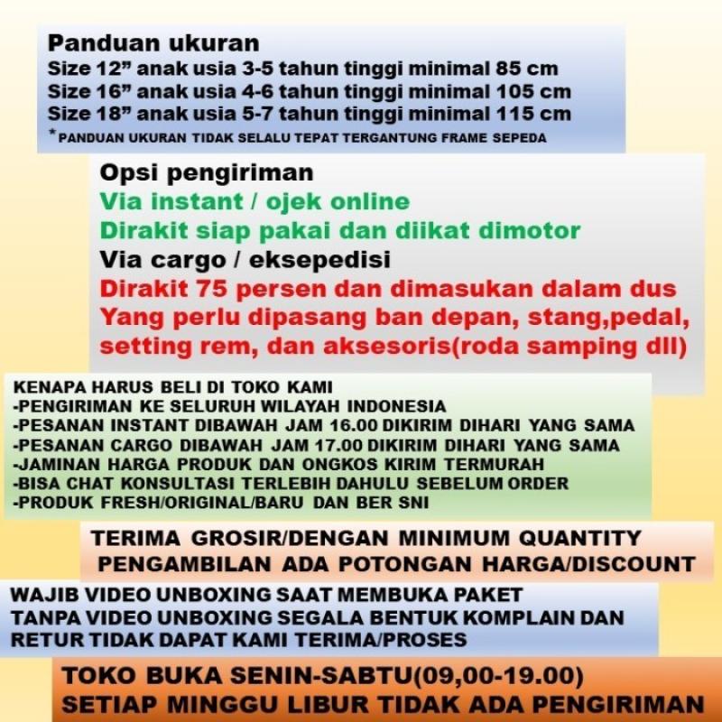 Jual Termurah!!! Sepeda Mini 12 Erminio Ban Busa Untuk Anak 2-4 Tahun ...