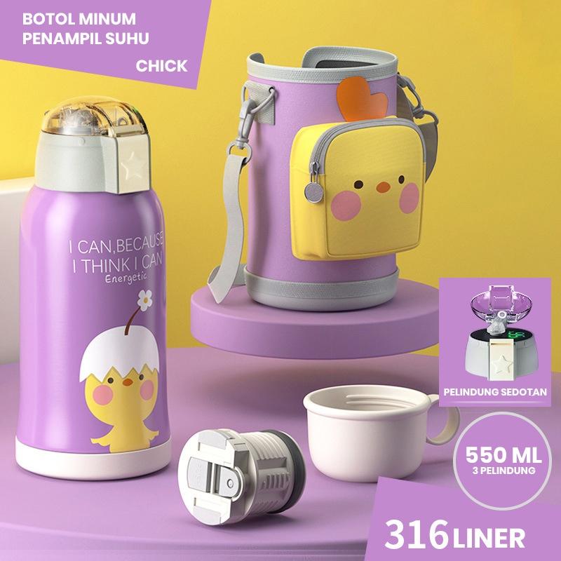 Jual Termos Air Karakter Anak Ayam Botol Minum Anak Panas Dingin ...