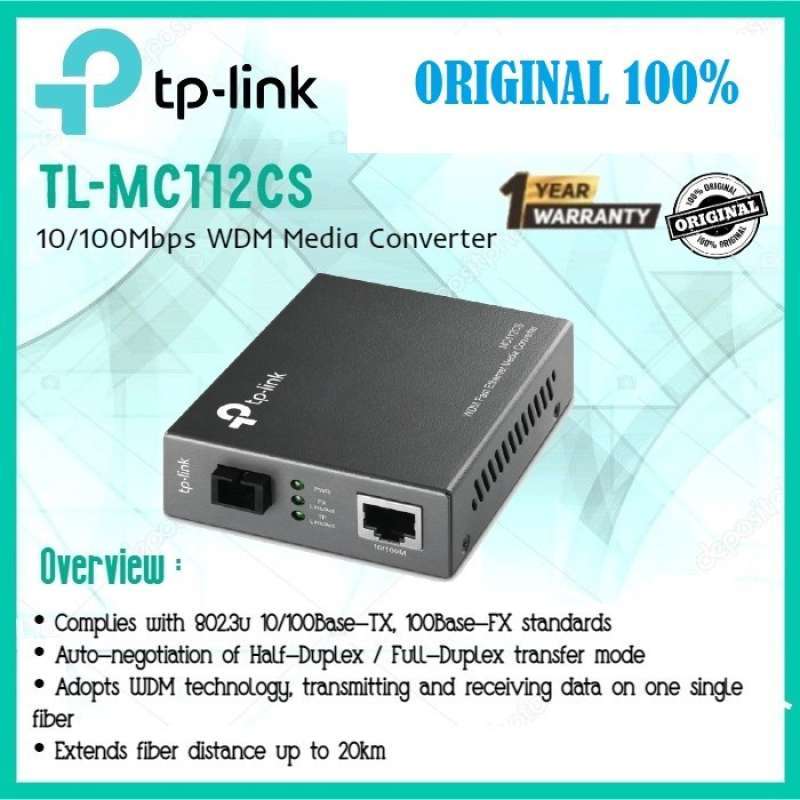 Jual Tplink Tl- Mc112cs 10/100mbps Wdm Media Converter Di Seller Multi ...