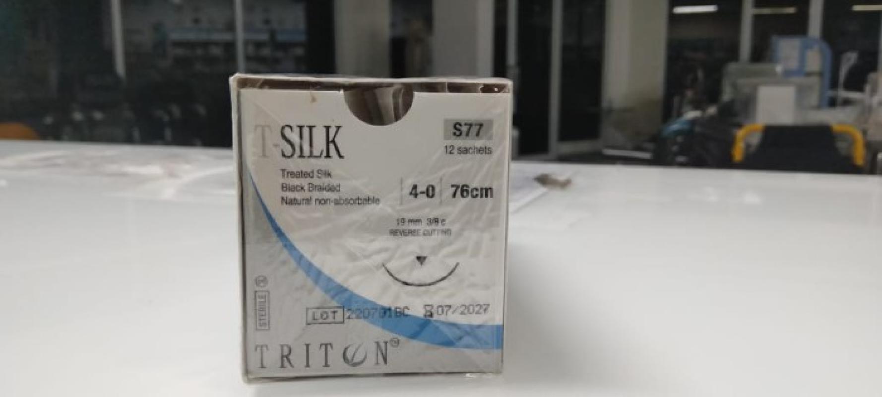 Jual Triton Benang Silk + Jarum Cutting 3/8 Circle 19mm - 4/0 (76cm ...