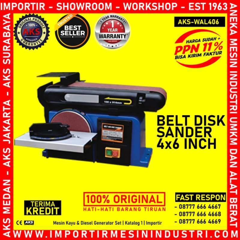 Promo Mesin Penggosok Permukaan Kayu / Papan Belt Disk Sander AKS ...