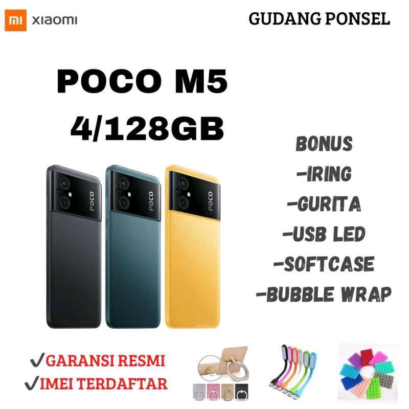 Promo Xiaomi Poco M5 4/128gb Garansi Resmi + Bonus - Yellow Diskon 32% Di Seller Gudang Ponsell ...