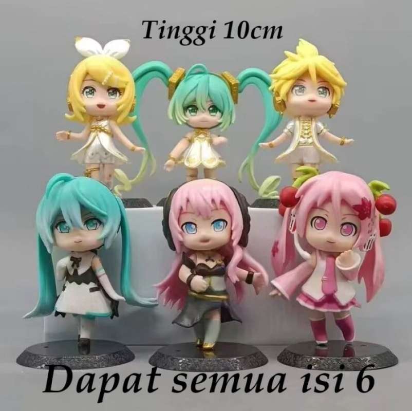 Promo Action Figure Anime Hatsune Miku Figure Set isi 6 Rin Miku Len ...