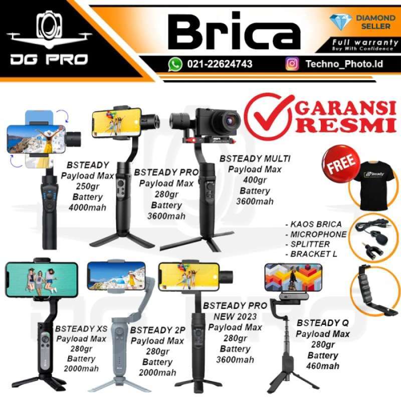 Promo Brica B-Steady - BSteady Multi - 3-Axis Gimbal Stabilizer Kamera ...