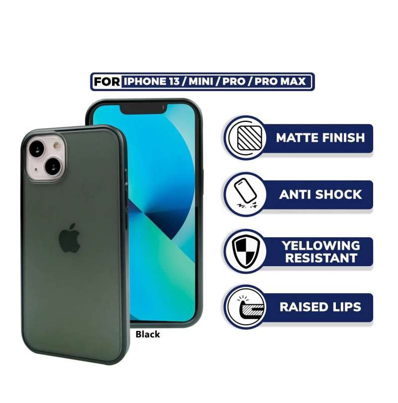 Promo Case iPhone 13 Pro Max Mini Octagoods Edge Bumper Hybrid Matte ...
