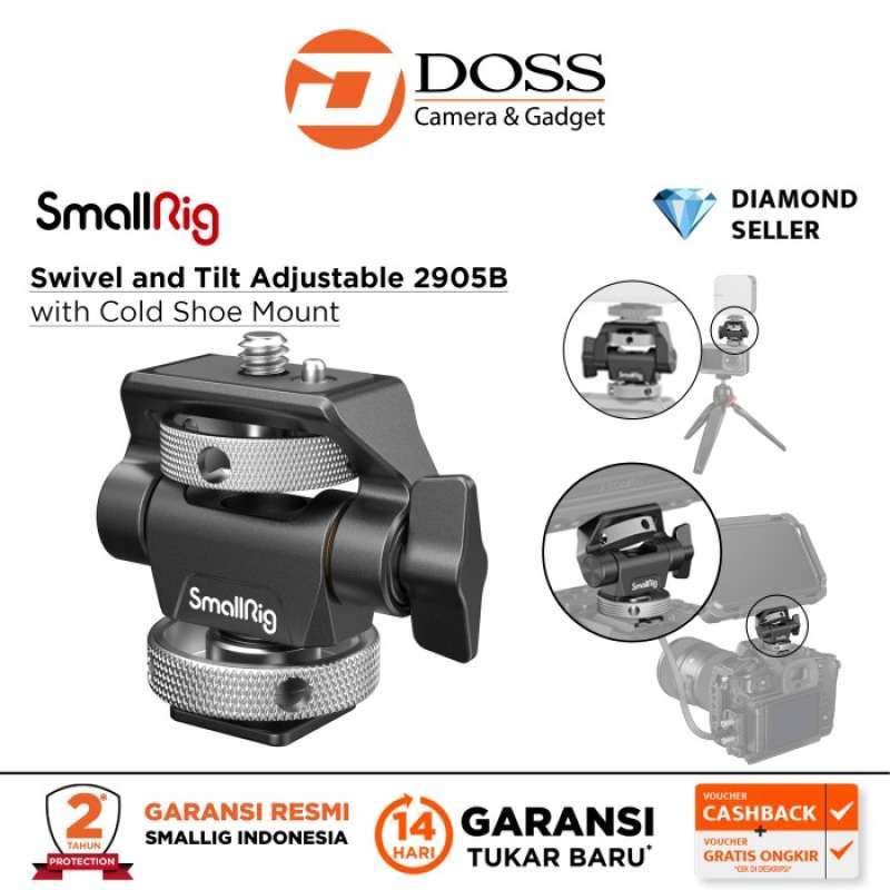 Promo Smallrig Swivel And Tilt Adjustable Monitor Mount With Cold Shoe ...